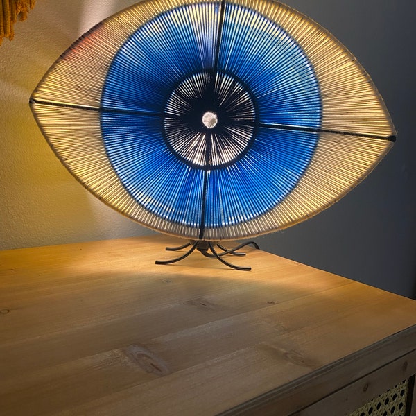 Handwoven Yarn Pendant Light, Large Geometrical Suspension Abat Jour ...