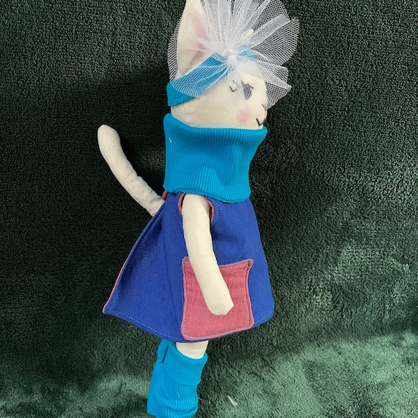 Cat sewing pattern, 12 stuffed cat doll with clothes, pdf tutorial ...