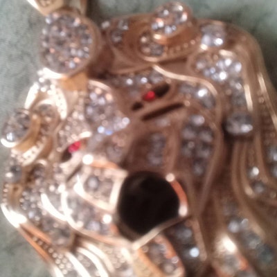 Full Iced Bling-ed Out Jumbo XL Size Gold Plated Middle Finger Lab ...