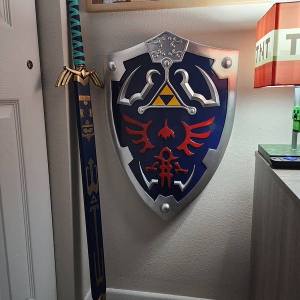 Full Size Link Hylian Zelda Shield With Grip & Handle - Etsy