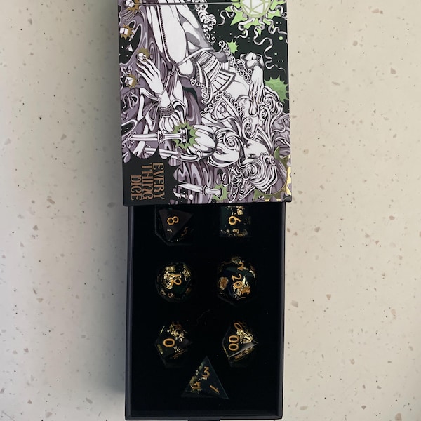 Riptide - Ocean Dice, Beach Dice Dice, Water Dice, Handmade Resin Sharp Edge Dnd Dice Set for ...