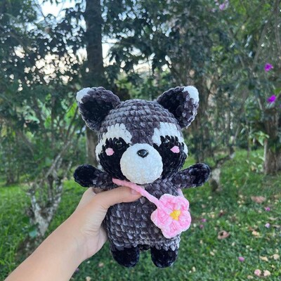 Crochet Pattern Chocho the Raccoon Cute Soft Toy - Etsy