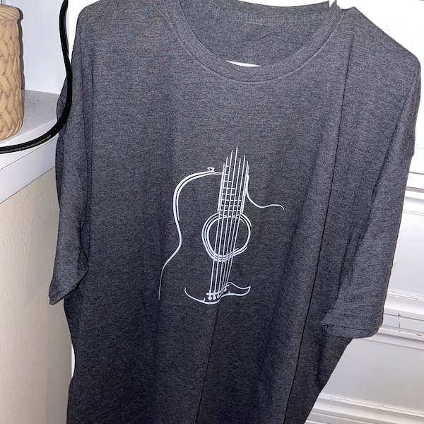 Acoustic Guitar T-shirt - Musician Tee - Guitar Player Gift Shirt ...
