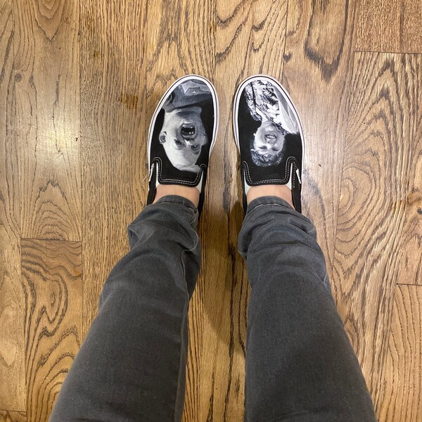 Custom Goonies Inspired Black Slip on Vans (sloth / Chunk) - Etsy