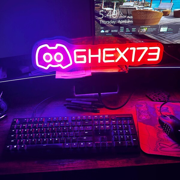 Custom Gamer Neon Sign , Gamer Tag Sign, Game Room Decor, Gaming Wall ...