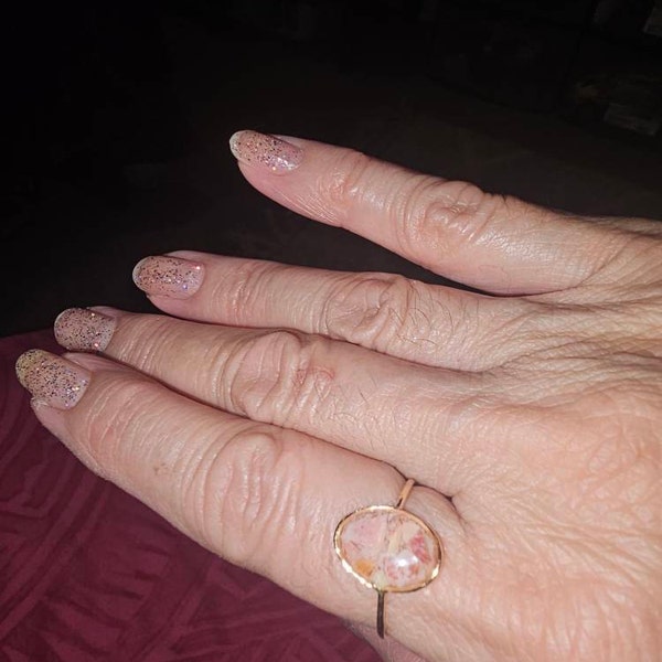 Hawaiian Shell Resin Ring, Stainless Steel, Beach Shell Ring, White ...
