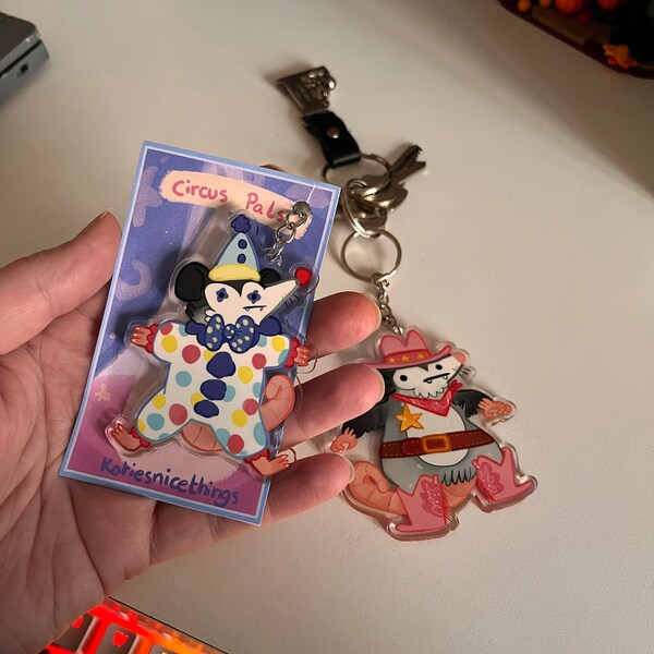 Cute Circus Pals, Opossum Double Sided Acrylic Charm - Etsy