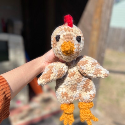 Big Little Chickie Knotted Lovey Crochet Chicken PATTERN - Etsy