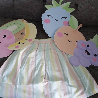 Kawaii FRUIT Clipart, Pastel Colors Fruits, Commercial Use, Cute ...