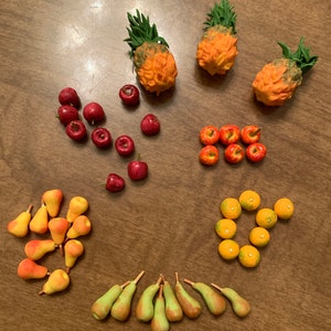 1:12 Scale 10 Red Delicious Apple Dolls House Miniature Fruit Accessory ...