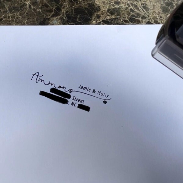 Address Stamp, Self Inking, Round Design, Personalized Custom Return ...