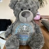 Personalised Christening Teddy Bear, Embroidered Baptism Bear, Baby ...