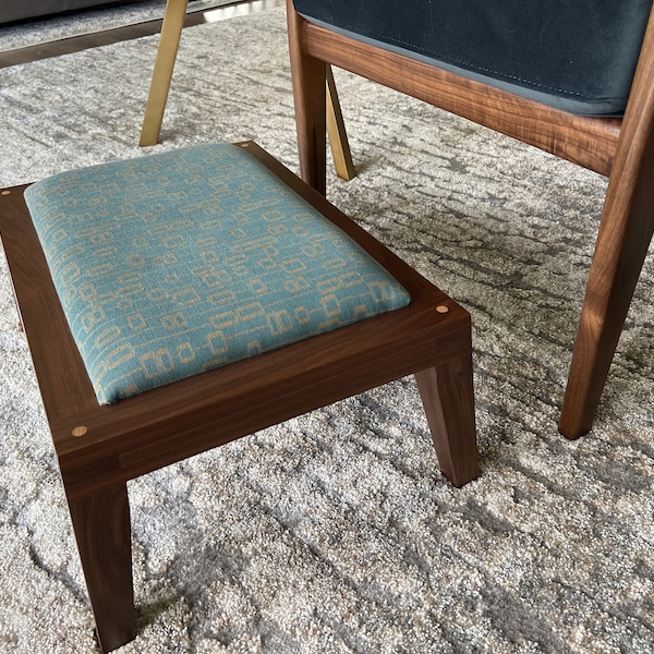 Mid-century Modern Footstool, Quality Handmade Walnut/cherry Footrest ...