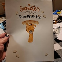 Sweeter Than Pumpkin Pie / Footprint Art Craft / Thanksgiving Fall ...