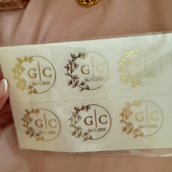 Custom Clear Stickers for Weddings & Events - Personalized Labels for ...