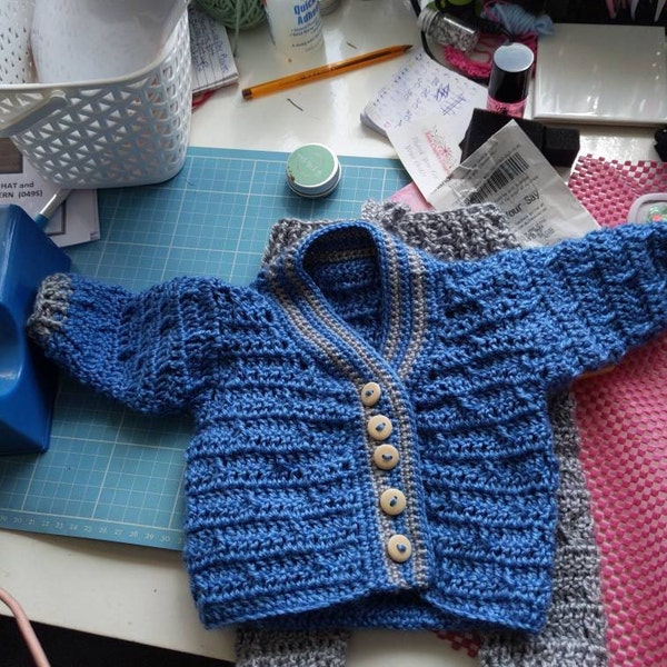 Crochet PATTERN - Kasey Baby Cardigan | Toddler Cardigan | Child ...