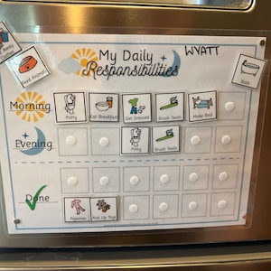 Kids Daily Responsibilities Chart, Printable Daily Routine, Chore Chart ...