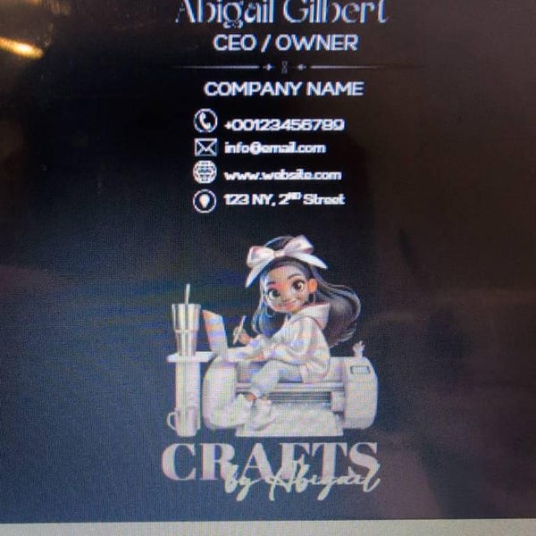 Crafting Business Card Template, Crafter Logo DIY Canva Card, Heat ...