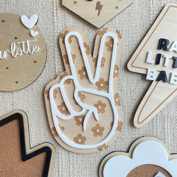 DIGITAL Download | Daisy Peace Sign SVG | Lightening Bolt Peace Sign ...