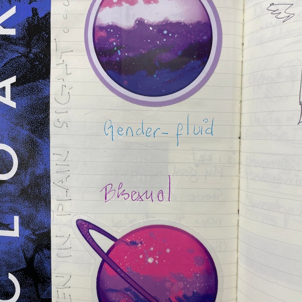 LGBTQ Pride Planets Stickers Transgender Bisexual Asexual Pansexual ...