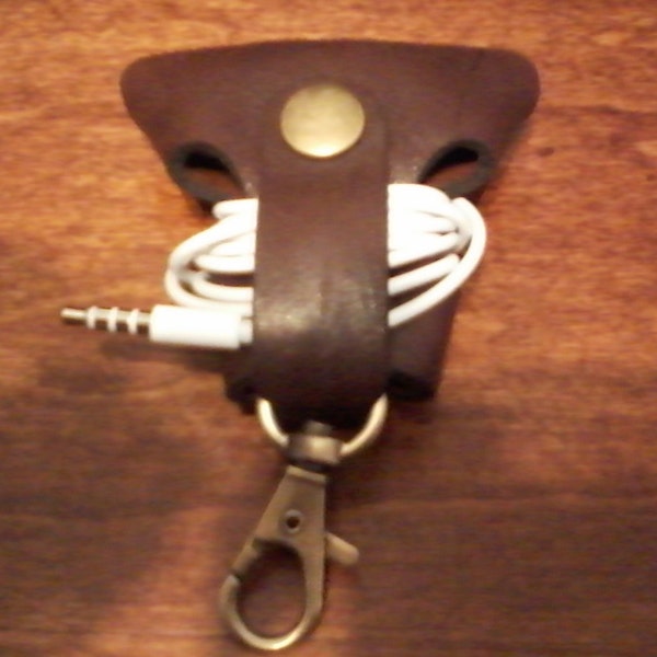 Leather Earbud Case, Leather Earbud Keeper, Earbud Holder, Leather ...