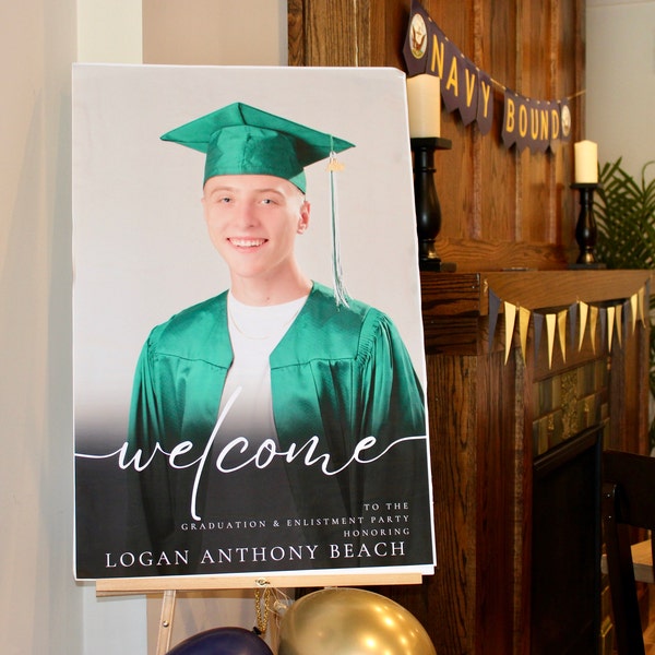 Photo Guest Book Sign, Graduation Photo Guestbook Sign, Polaroid Photo ...