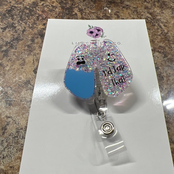 Lung Badge Reel, Tap That Badge Reel, I'd Tap That, Id Tap That, Funny ...