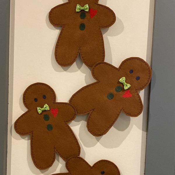 Machine Embroidery Design -ITH Gingerbread Man Door Hanger - (4x4 & 5x7 ...