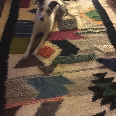 Small Black Wool Area Rug Living Room Runner Rug - Etsy