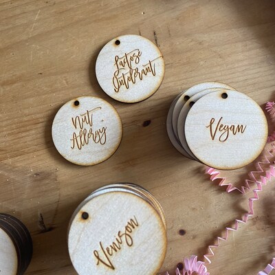 Personalised Name Place Settings, Laser Cut Name Tags Wedding Place ...