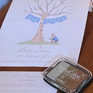 Fingerprint Tree Peter Rabbit Beatrix Potter Personalised Baby - Etsy