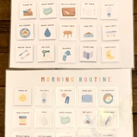 Daily Visual Routine Chart With Cards Morning Afternoon Evening ...