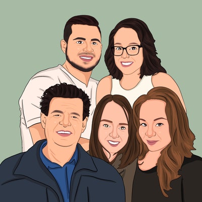 Custom Digital Cartoon Portrait Custom Digital Portrait - Etsy