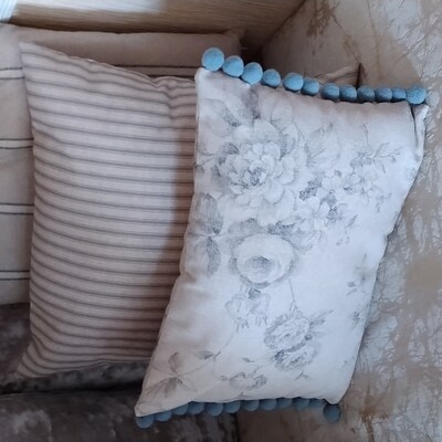 French Rustic Cushion Rectangular Cushion Country Heavy Grain Sack ...