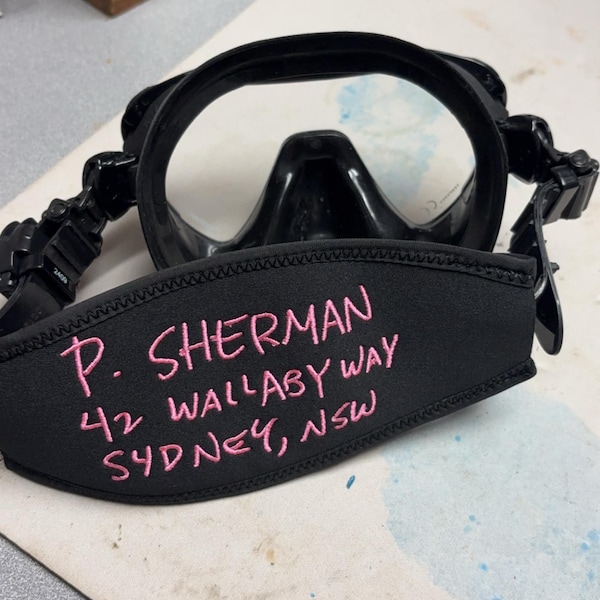 Personalized & Customisable - Scuba Diver Gift - SCUBA Mask Strap Cover ...