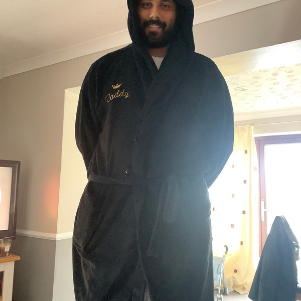 Personalised Mens Dressing Gown/ Dad Dressing Gown/ Fathers Day Present ...
