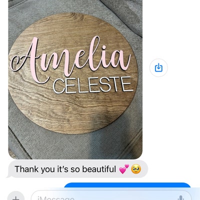 Custom Name Sign Round Sign Baby Name Sign Nursery Room - Etsy