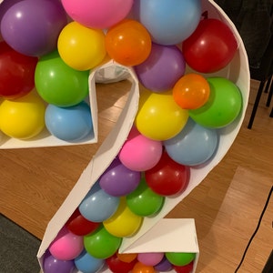 Number 2, Mosaic From Balloons, Tall, Two Number Template, Mosaic ...