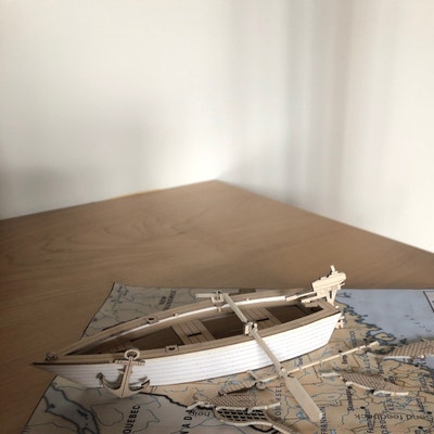 Fishing Boat Model Kit, Laser Cut, Includes Boat, Fish and Accessories ...