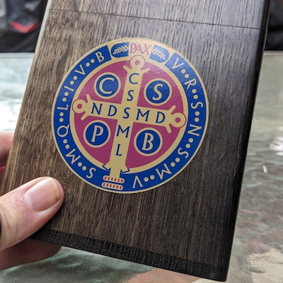 Mini Saint Benedict Medal and Cross of Saint Benedict Sticker Sheet ...