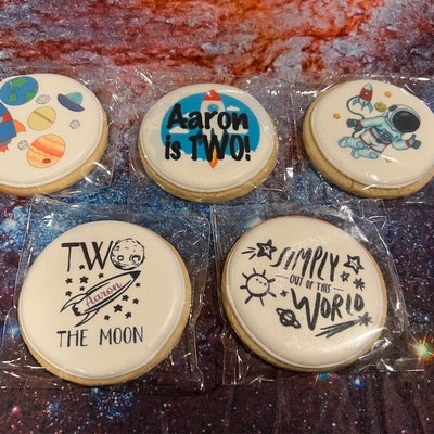 Astronaut Space Themed Rocket Cookies Themed Birthday Event Sugar ...