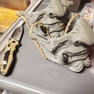 Ghost of Tsushima Mask, Samurai Mask, Oni Mask, Mempo Cosplay Handmade ...