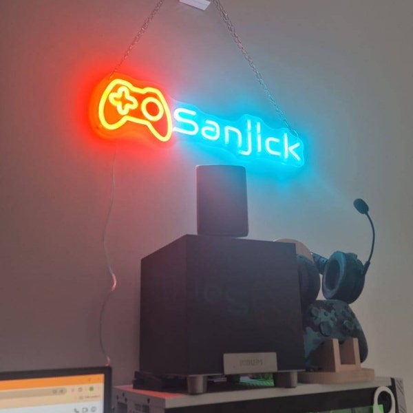 Custom Gamer Neon Sign , Gamer Tag Sign, Game Room Decor, Gaming Wall ...