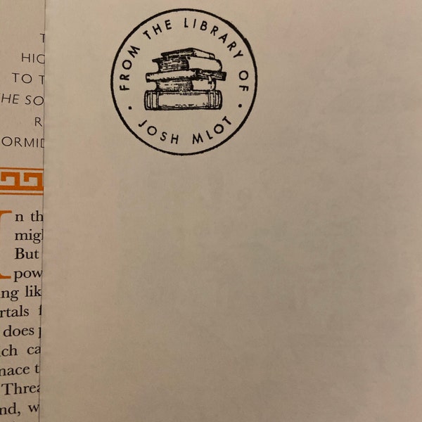 Library Stamp #31 - Wooden or Self-inking - Calligraphy - Bookplate ...