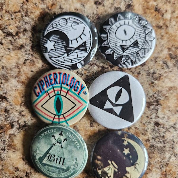 Bill Cipher Inspired Buttons - Etsy