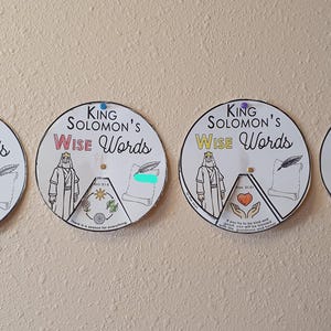 King Solomon Wisdom Coloring Wheel, Printable Bible Activity ...