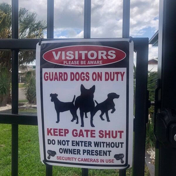 No Trespassing Dogs and CCTV Sign Standard or Personalised - Etsy