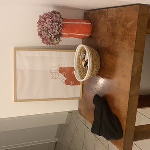 Morning Cat Stretch Print, Line Art Print, Cat Wall Art, Cat Lover Art ...