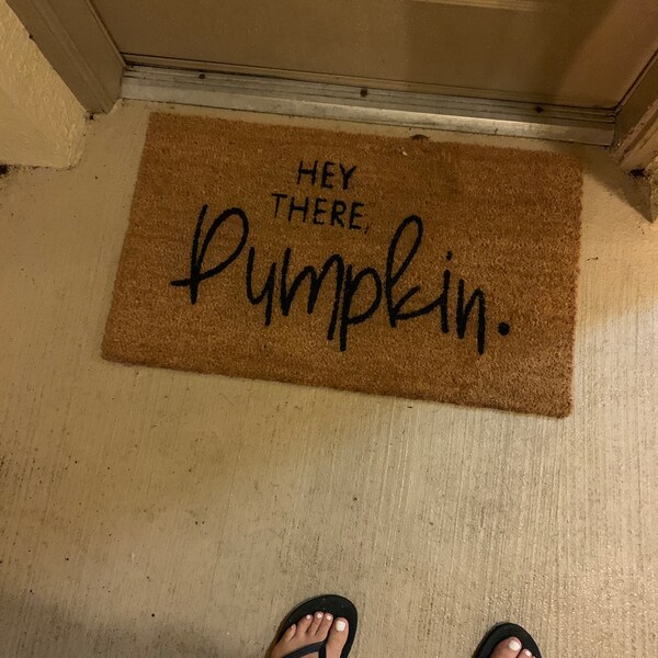 Hey There Pumpkin Welcome Mat, Doormat, Door Mat, Pumpkin Season ...
