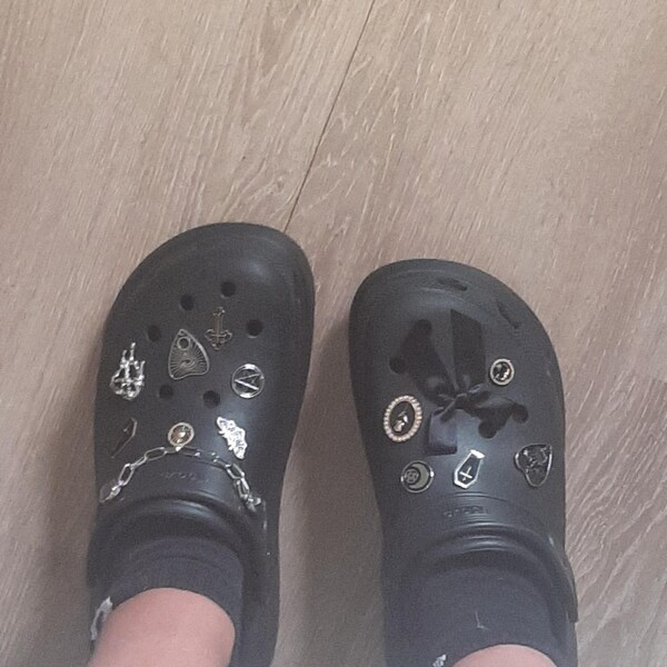 Goth Clog Shoe Charms | Spooky Gothic Accessories - Etsy